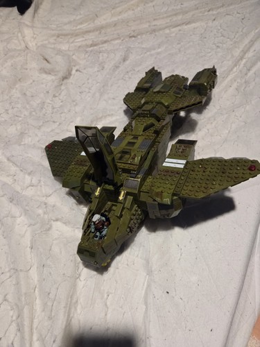 Mega Construx Bloks Halo UNSC Pelican Dropship Building Blocks Rare ...