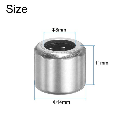 2 Pcs HF081412 Needle Roller Bearings One Way Bearing 8x14x11mm ...