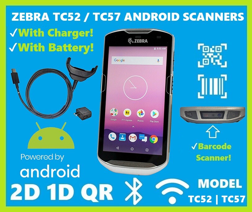 Zebra TC52 and TC57 Handhelds, Android 14, 2D/1D/QR Code Scanner ...