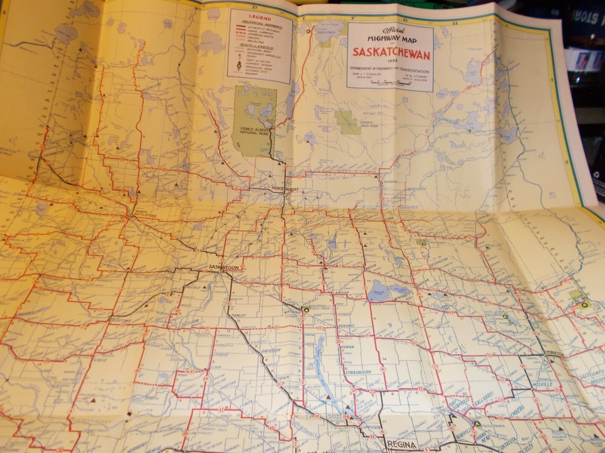 Saskatchewan Road Map