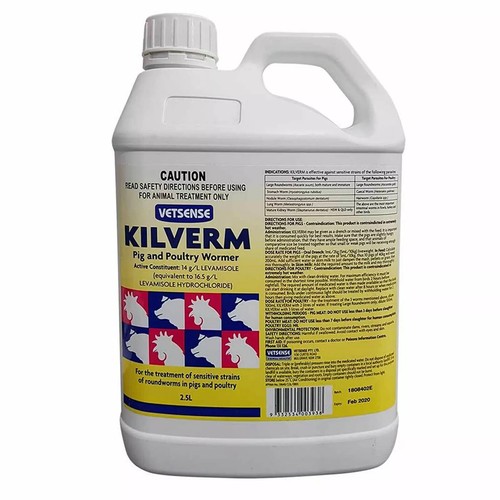 Vetsense Kilverm Poultry Wormer 2.5L bird poultry chicken supplement ...