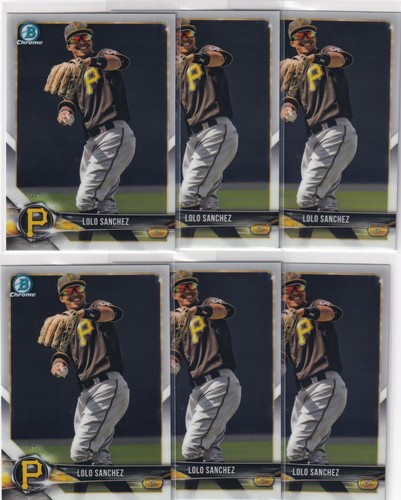 LOT (10) 2018 BOWMAN CHROME RC LOLO SANCHEZ PITTSBURGH PIRATES ROOKIE ...