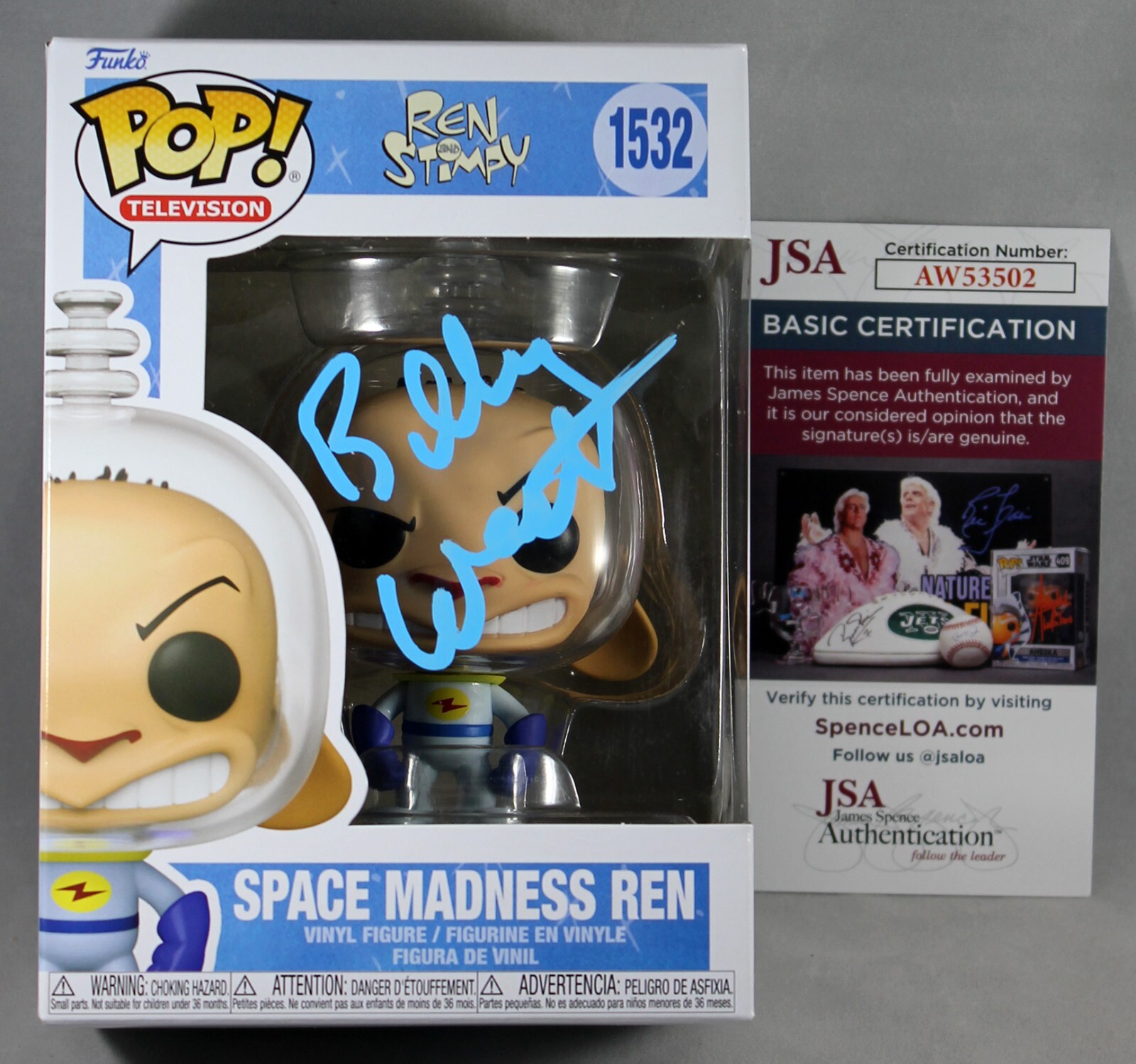 BILLY WEST SIGNED SPACE MADNESS REN & STIMPY FUNKO POP FIGURE AUTOGRAPH ...