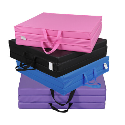 6' x 2‘ Thick Tri-fold Folding Gym Exercise Mat Workout Mat with ...