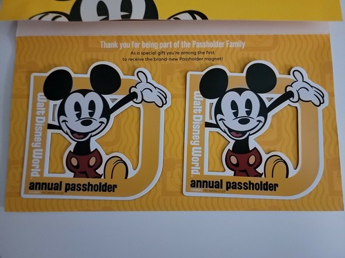 2021 Walt Disney World ( WDW ) Authentic Passholder Mickey Mouse Magnet ...