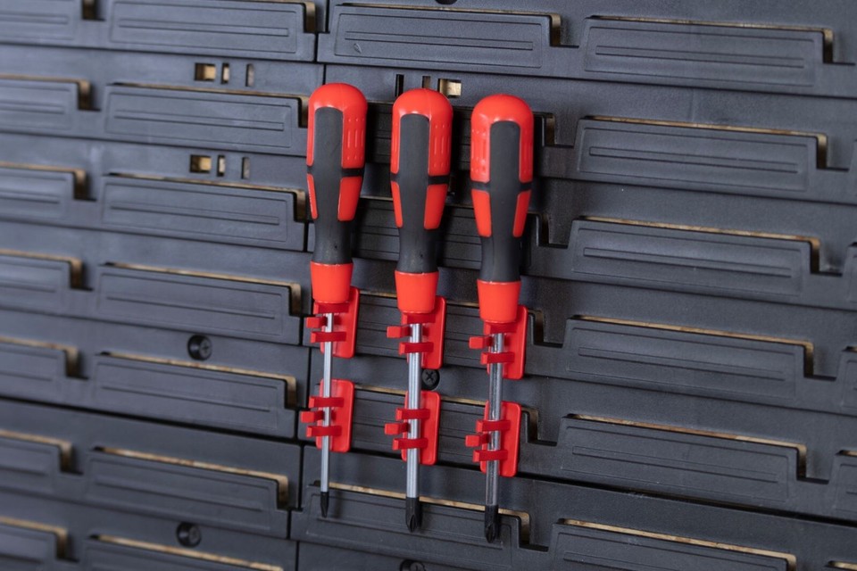 WALL MOUNT STORAGE BOARD ORGANIER BOXES GARAGE DIY BIN PANEL RACK BUILD ...