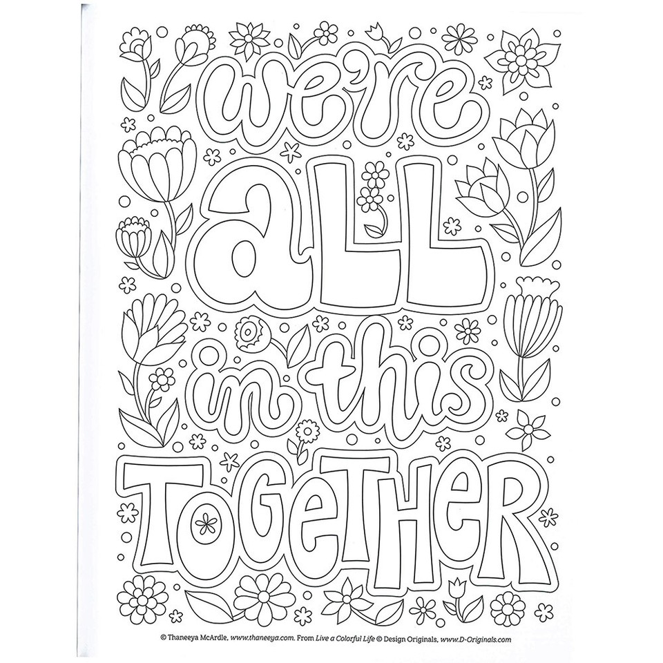 Live A Colorful Life - Adult Coloring Book - 40 Intricate Pensive ...