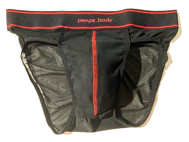 Rare PRIAPE BODY Mens Black Fine Mesh Sheer Sport Bikini Brief ...