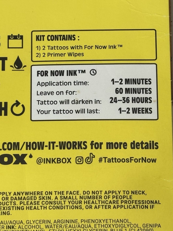 INKBOX TATTOOS for NOW SNAKE AND KOI FISH TEMPORARY KIT 2 TATTOOS ...