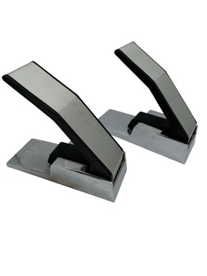 Lot of 2 Vtg Chrome Metal Clipless Paper Fastener Stapleless Stapler ...