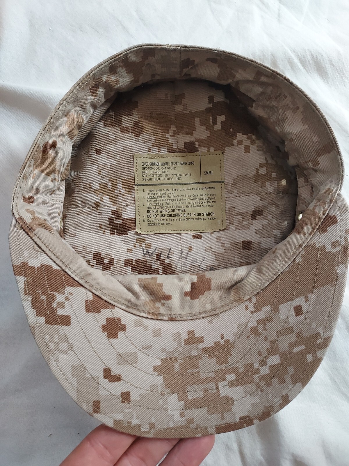 GENUINE USMC MARINE GARRISON COVER DESERT MARPAT 8 PO… - Gem