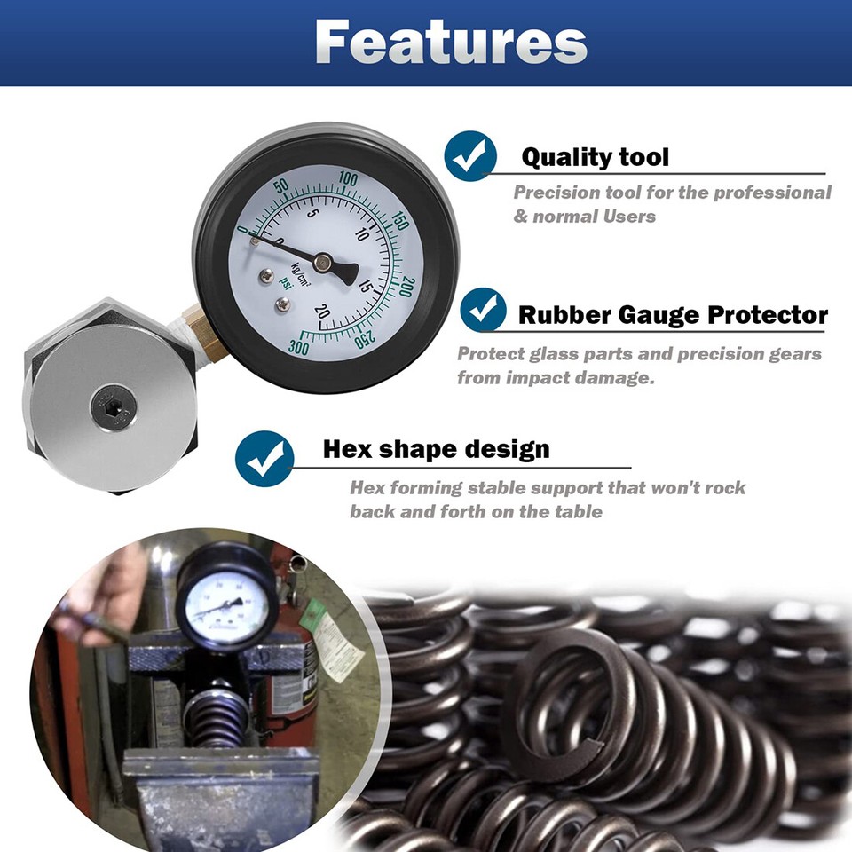 66835 Mini Valve Spring Tester Range 0- 300 LBS 5LB Increments Vise ...