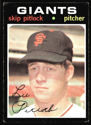 1971 Topps Skip Pitlock Rookie #19 San Francisco Giants | eBay