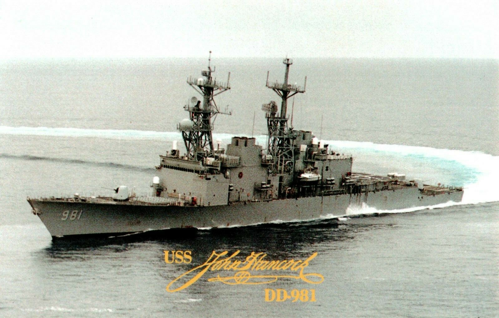 Postcard USS John Hancock DD-981 Multi-Mission Destroyer | eBay