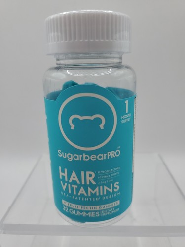 Sugarbear Pro Hair Biotin Vitamins Vegan 32 Ct Fruit Pectin Gummies Exp 04/2027 | eBay