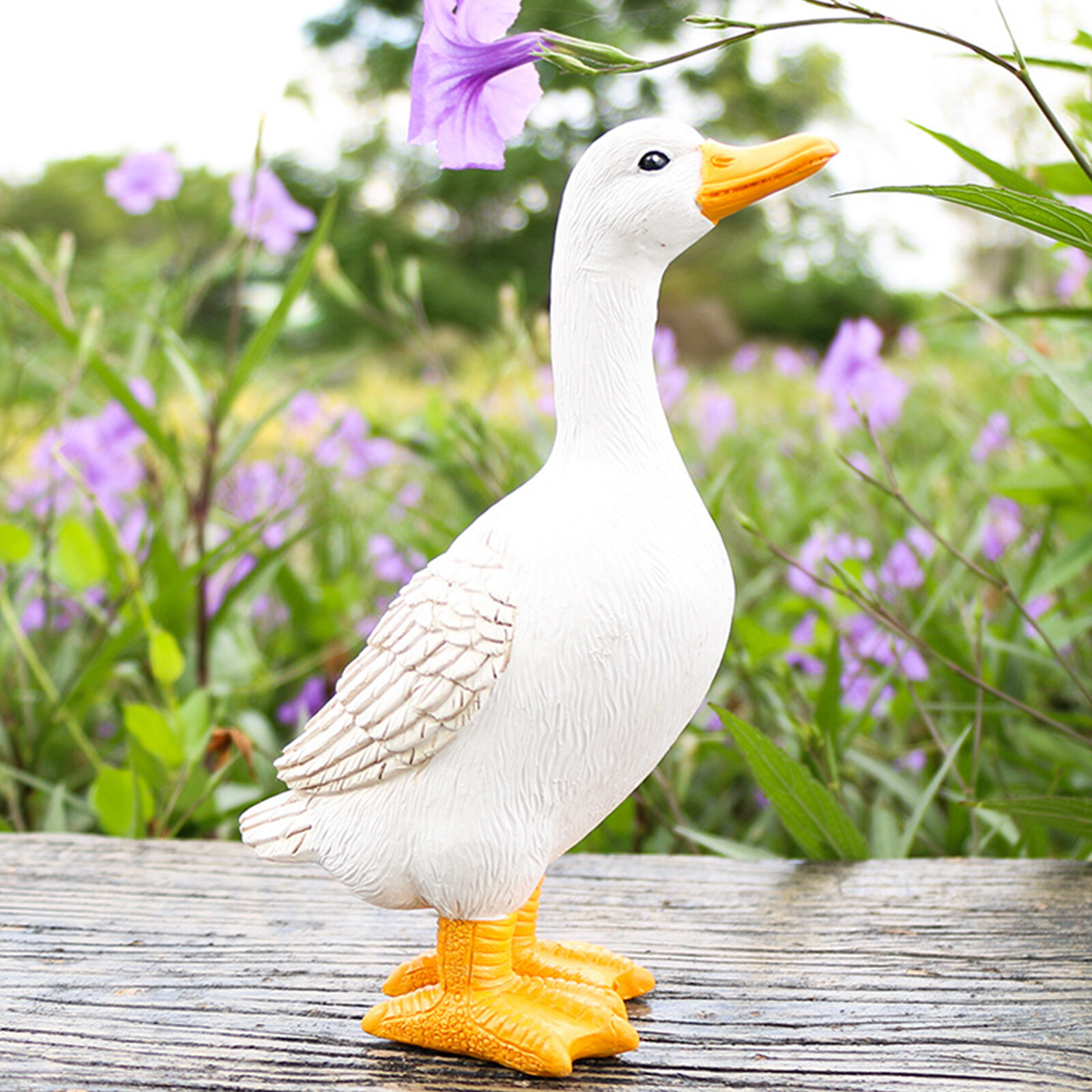 Cute Duck Garden Statue Resin Ornament Handicraft Pond Lawn Landscape ...