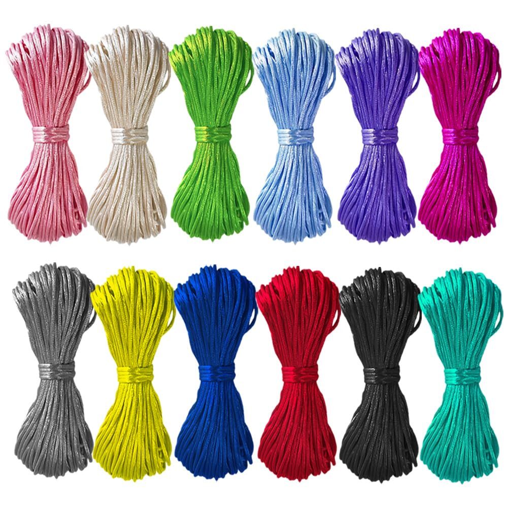 2mm Satin Nylon Cord for Jewelry Making Mexican Bracelets String Nylon ...