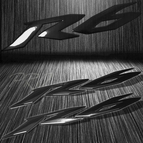 Handle Yoke Cover Perforate Black+3D Fairing Emblem Sticker Pad for 06 ...