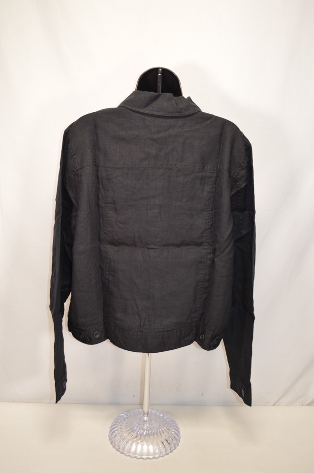 NWT Quince 100% European Linen Jacket Black Size XL | eBay