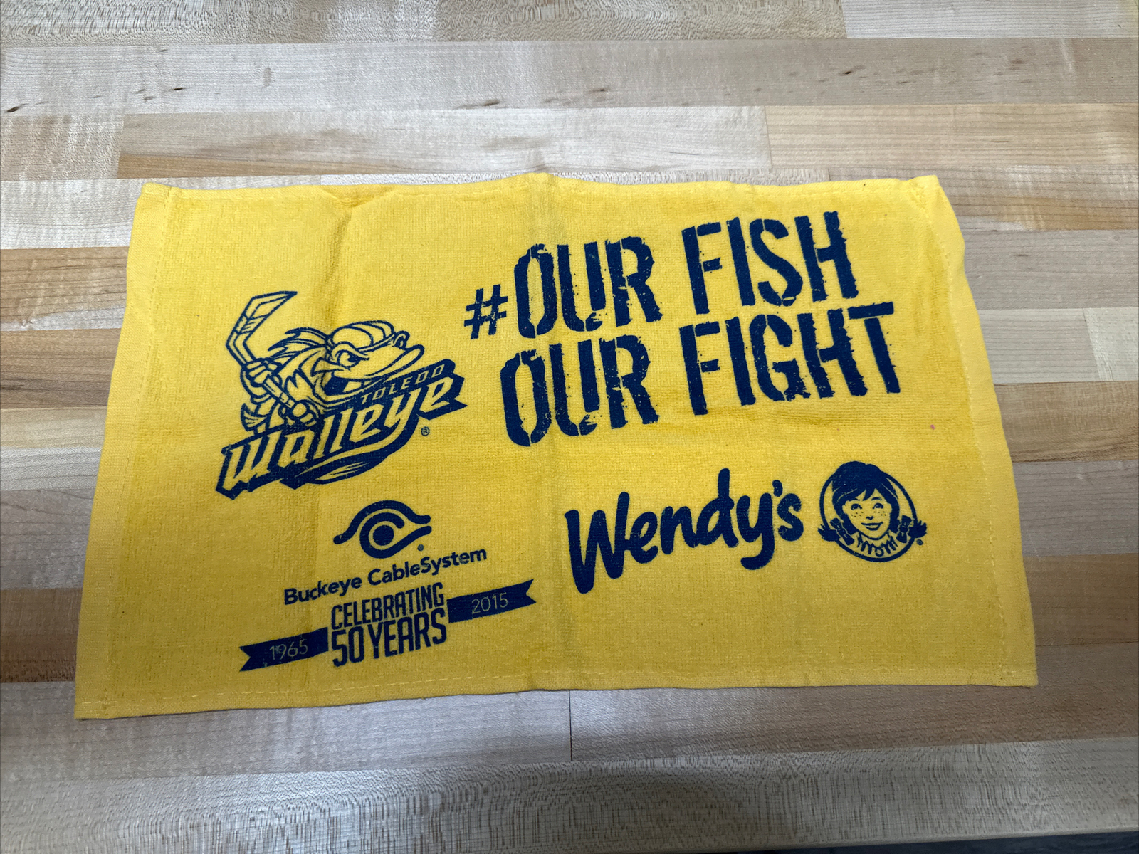 2015 Toledo Walleye rally towel. # Our Fish Our Fight. Box 101 | eBay