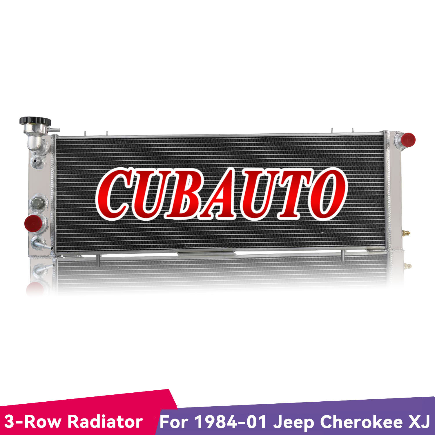 3Row Aluminum Radiator For 1984-2001 Jeep Cherokee XJ Comanche Wagoneer ...