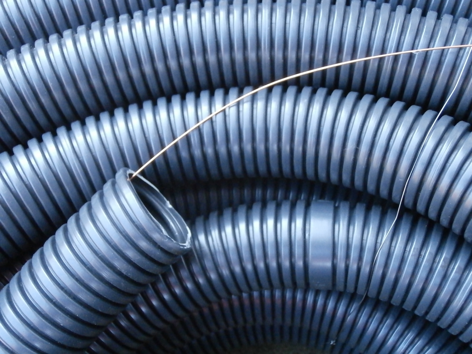 Leerrohr Wellrohr 750N mit Zugdraht Schutzrohr Elektro Installations ...