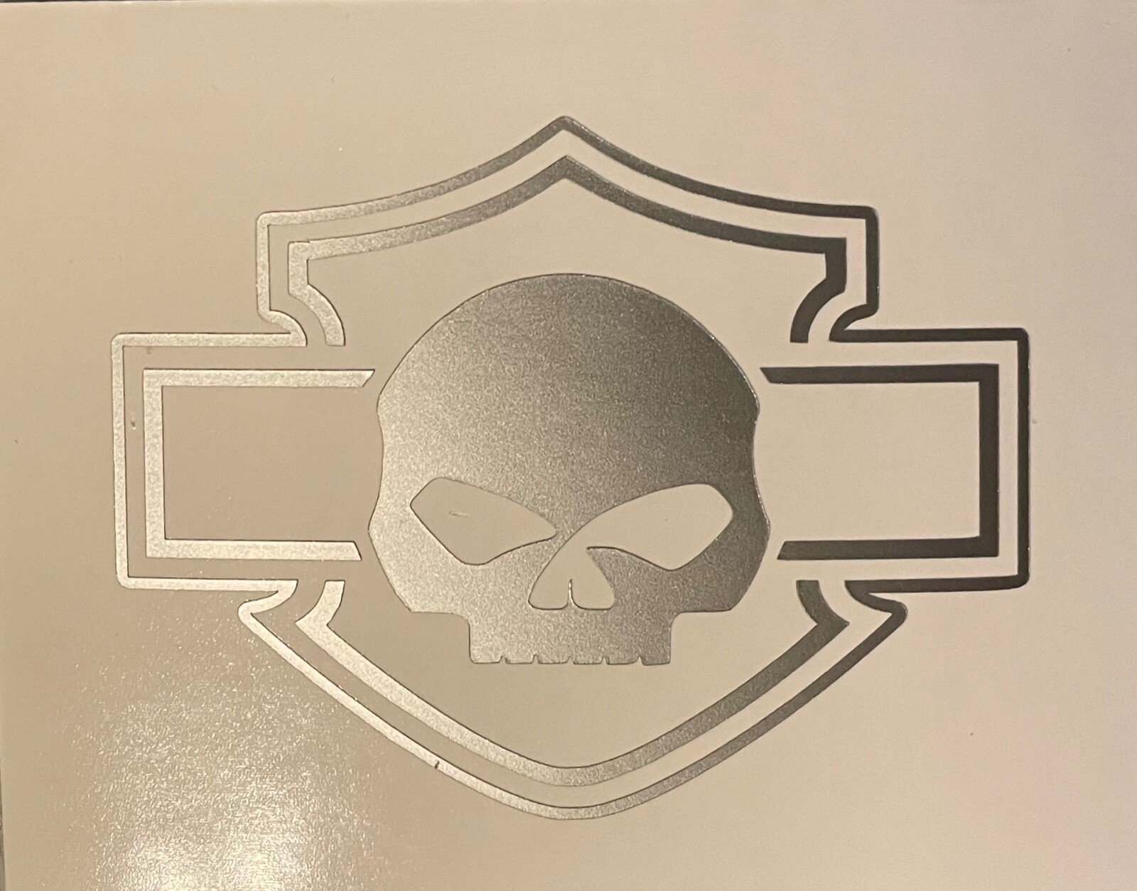 Harley Skull Logo Vinyl Decal - Design #2 - Motorcycle Helmet - Harley ...