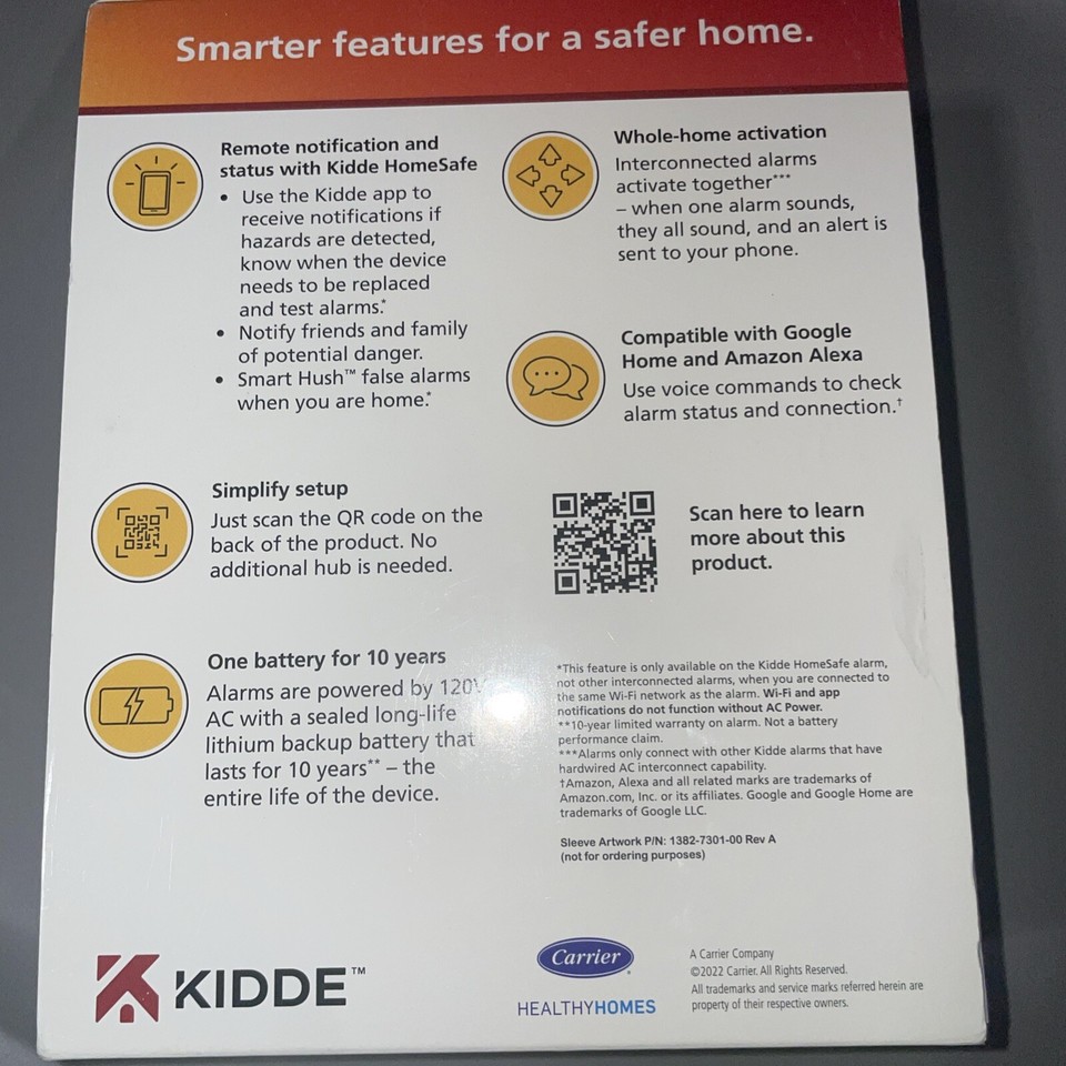 New Kidde Smart Smoke Hardwired and Voice Alerts Detector 21032064 | eBay