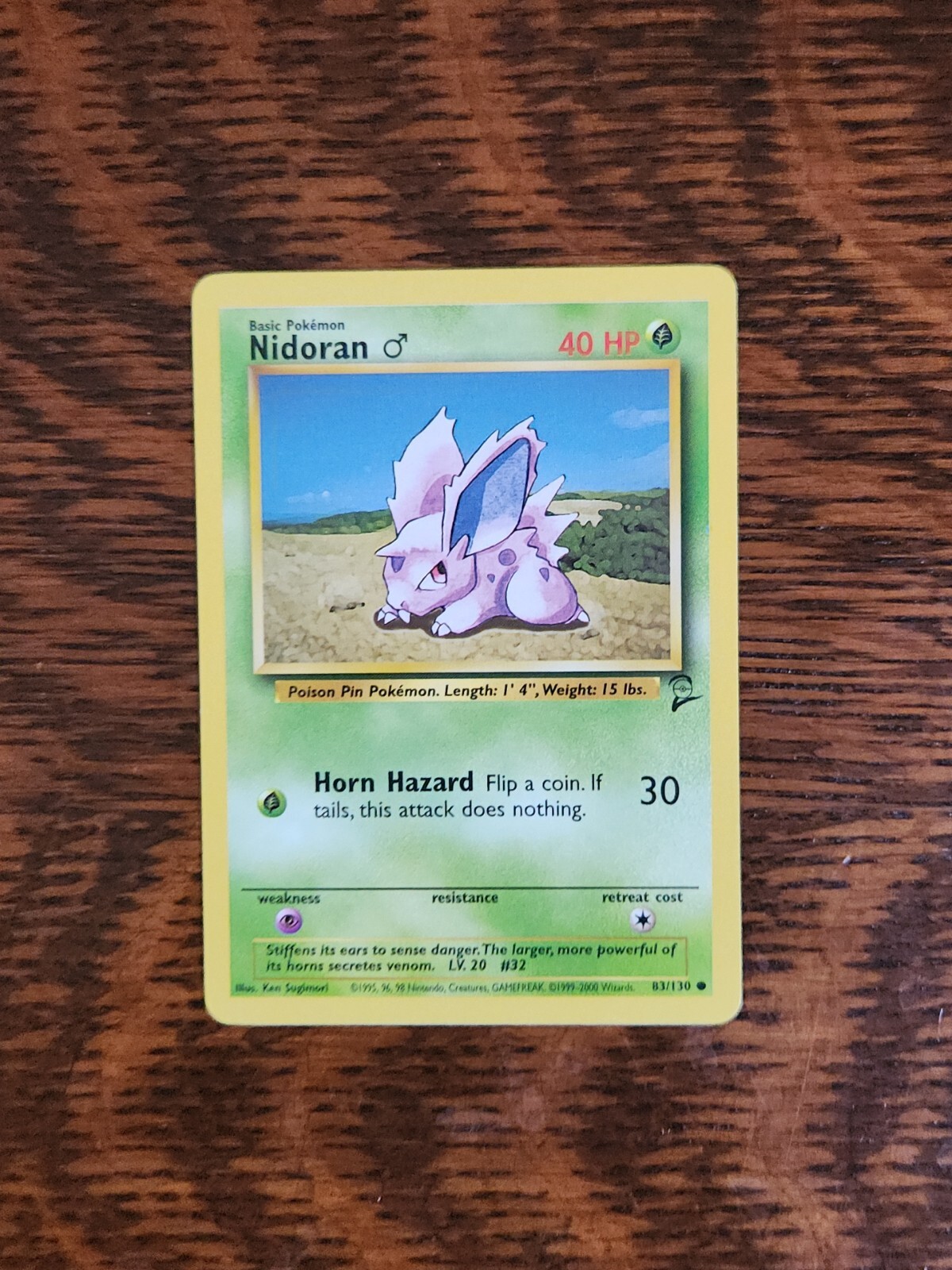 Pokémon TCG Nidoran (Male) Base Set 2 83/130 Regular Unlimited Common ...