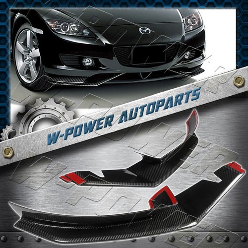Carbon Fiber For 2004-2008 Mazda RX-8 MS-Style Front Bumper Spoiler Lip ...
