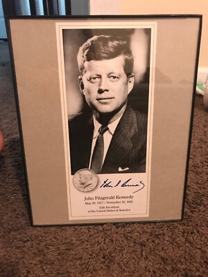 John F Kennedy Picture In Frame | eBay