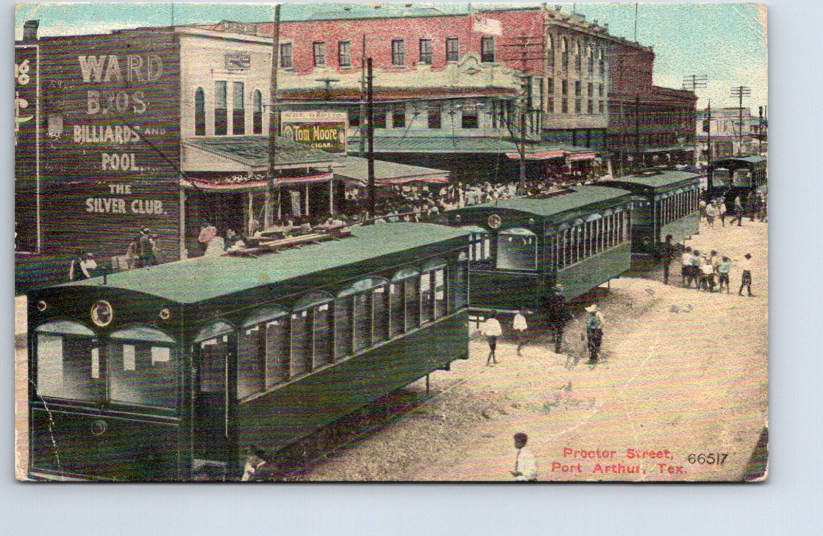 Postcard Texas Port Arthur Proctor Street Interurban Traction 1915 | eBay