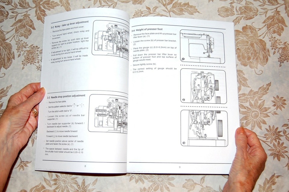 LARGE-PRINT Service Manual for Singer Sewing Machines 4411 4423 4432 ...