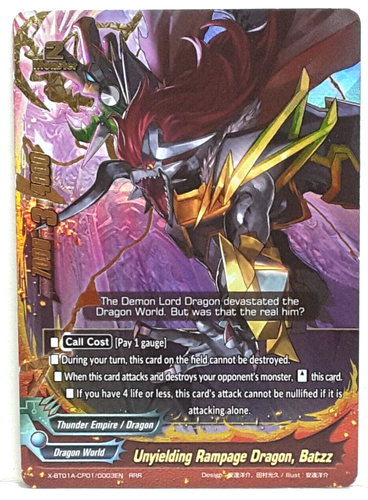 Futur Carte Buddyfight Inflexible Rampage Dragon, Batzz X-BT01A-CP01 ...