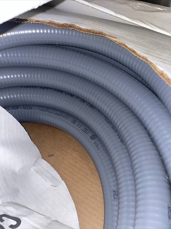 AFC LIQUID-TUFF FLEXIBLE CONDUIT 6205-24-00 1-1/4" X 50FT GRAY TYPE ...