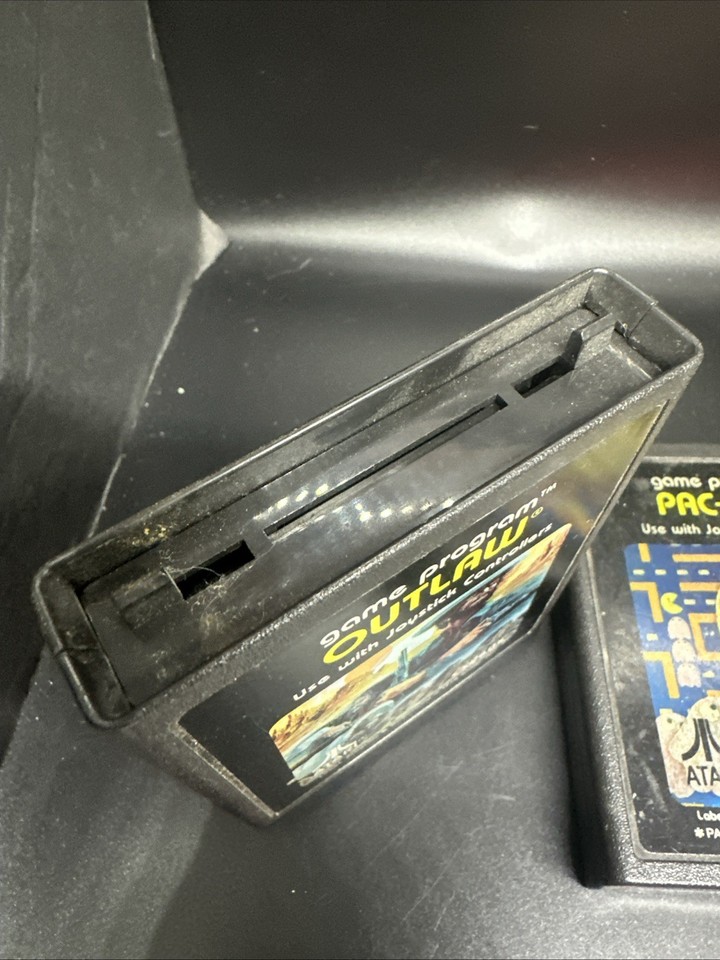 Lot of 4 Atari 2600 Game Cartridge Outlaw Pac-Man Defender Combat | eBay