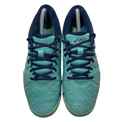 ASICS Women’s Gel-Resolution 6 Tennis Shoe Blue White Turquoise Size 9 ...