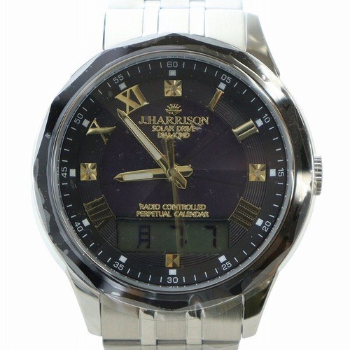 John Harrison J.Harrison Watch Solar Roman Logo Calendar With Silver ...