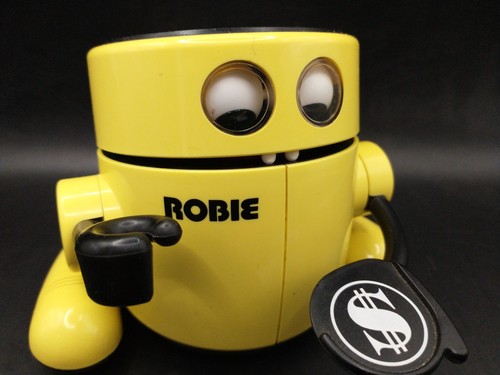 Vintage Radio Shack Robie The Robotic Banker Yellow Robot 60-2261 Coin ...