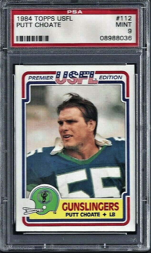 1984 Topps USFL - Putt Choate #112 (RC) for sale online | eBay