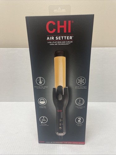 CHI Air Setter 2-In-1 Flat Iron & Curler Cool Air Technology Dual ...