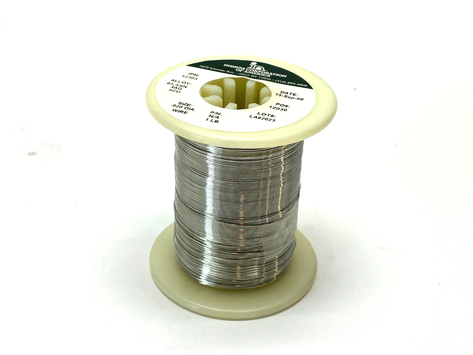 Indium 95.5SN 4AG .5CU Solder Wire .020 Diameter 52303 | eBay