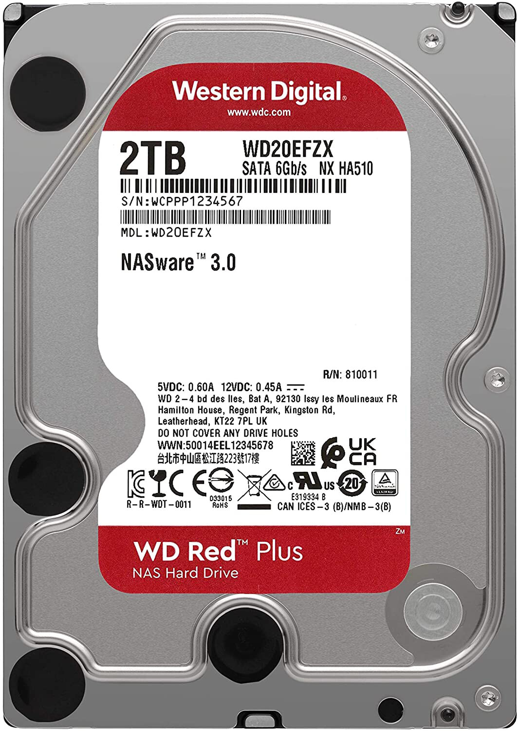 WD BLUE RED PURPLE 1TB 2TB 4TB 8TB 10TB 12TB 14T Hard Drive Western ...