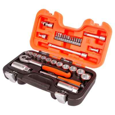 Bahco 34Pc Socket & Mechanical Set in Metric & Imperial Sockets with ...