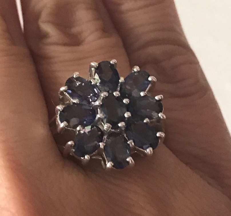 STERLING SILVER GENUINE IOLITE RING FAST FREE SHIPPING !! | eBay