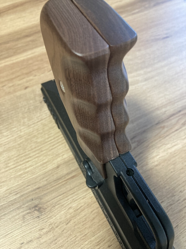 Walnut Wood Grips for Diana LP8 Magnum high quality ready to use | eBay