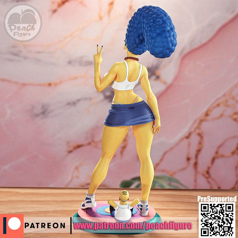 Marge Simpson 1/9, 22cm, 12k Resin 3D Print Figure Model Kit | eBay