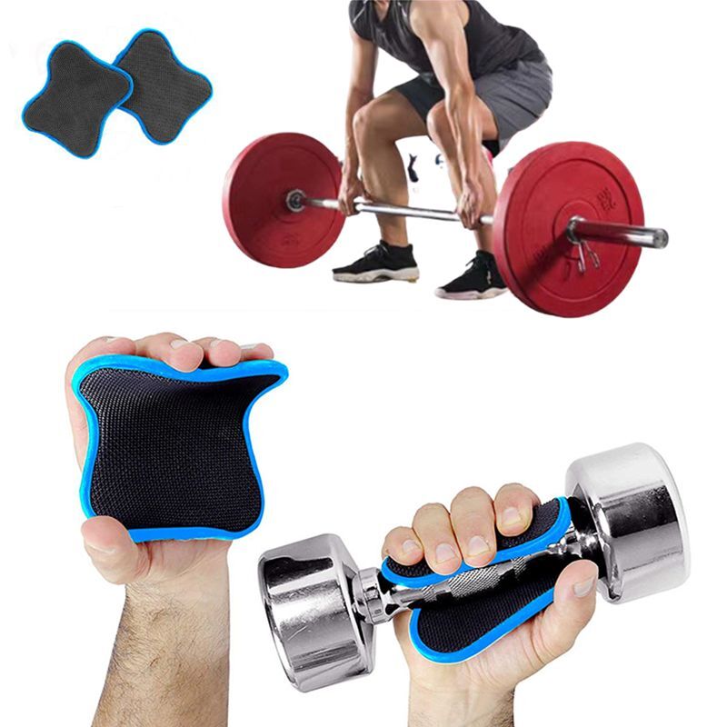 1 Pair Rubber Grip Pads For Weightlifting Gym Workout Gloves Eliminate ...