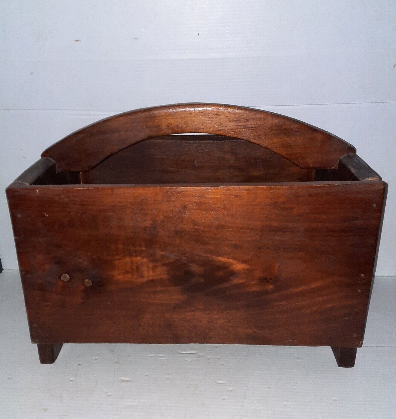 Vintage Heavy Wooden Handmade Magazine Rack | eBay