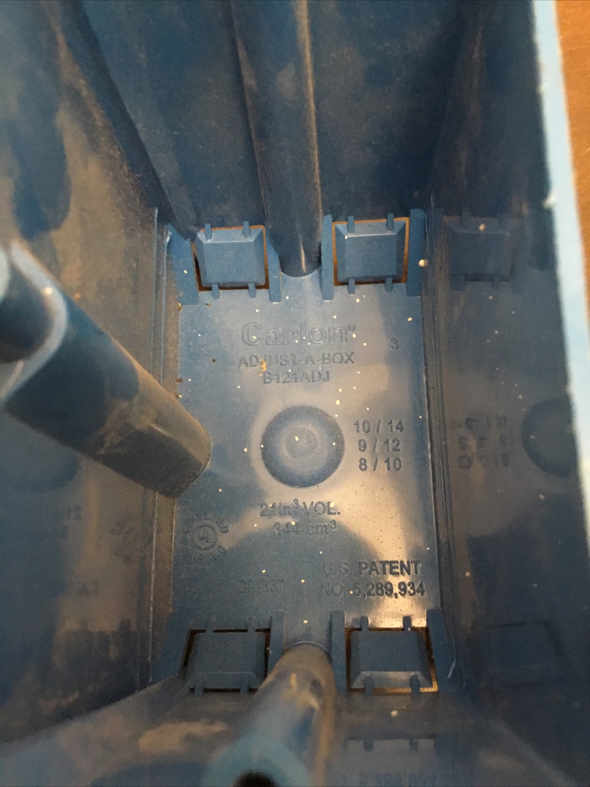 Carlon B121ADJ Single Gang Adjust-A-Box Lot Of 2 Blue Plastic | eBay